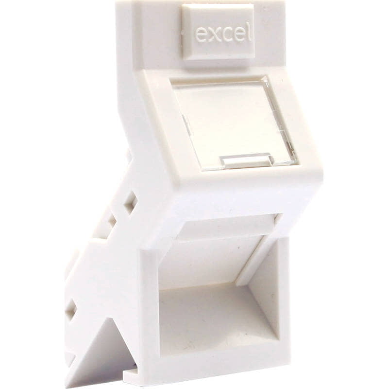 Office Angled Keystone Shutter 25 x 50 mm - White