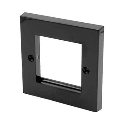 Excel Single Gang Flat Face Plate Black