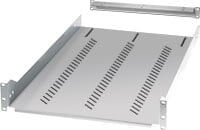 Tecnosteel Fixed shelf for server cabinets – Grey D=750mm, Max. 80kgs